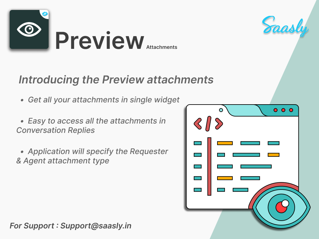 Preview Attachments by Saasly App Integration with Zendesk Support